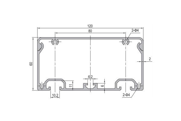 Conduit Profile 60x120 - Aluminium Profile/Aluminum Extrusions/Aluminum ...